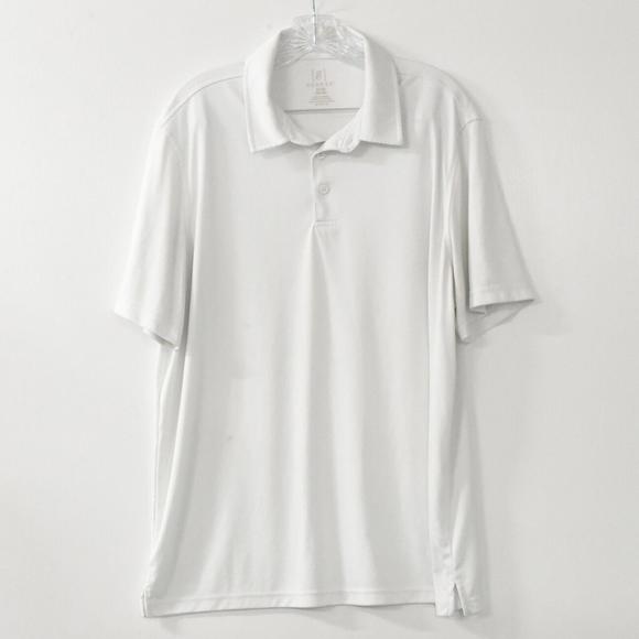 George | Shirts | George Mens White Polo Shirt Polyester Solid Collared ...